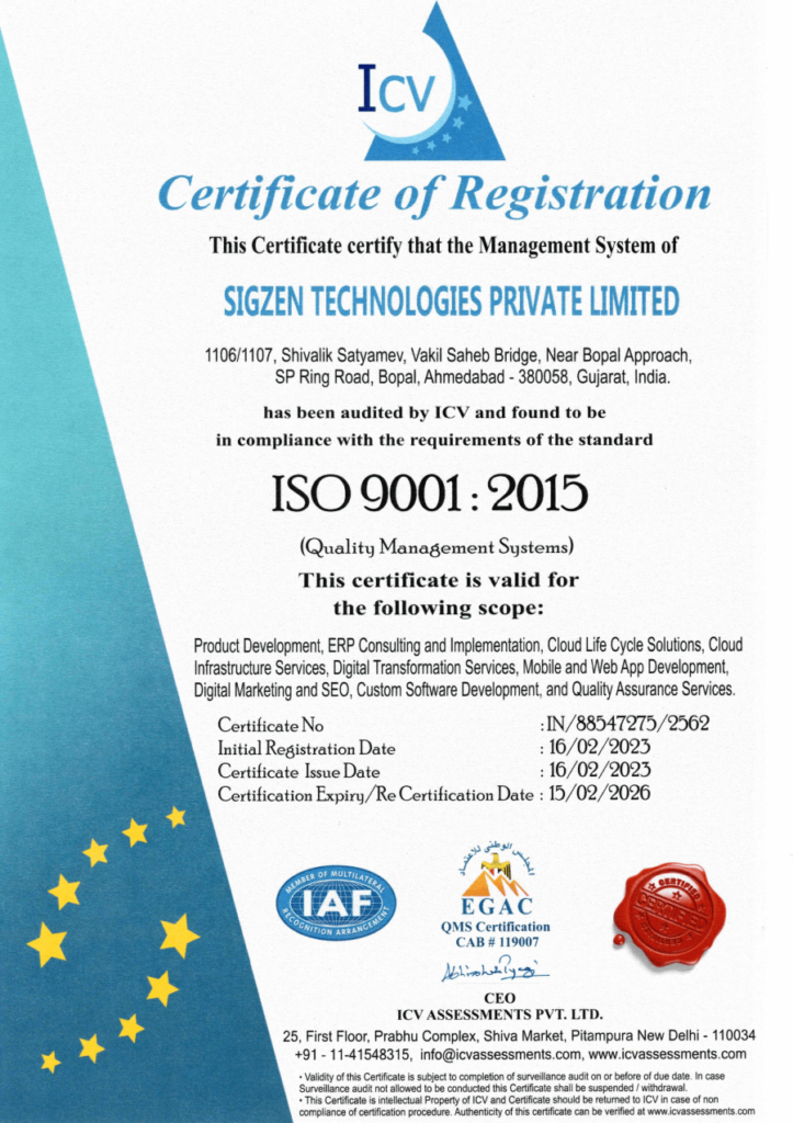 Sigzen Technologies: ISO-Certified ERPNext Specialists