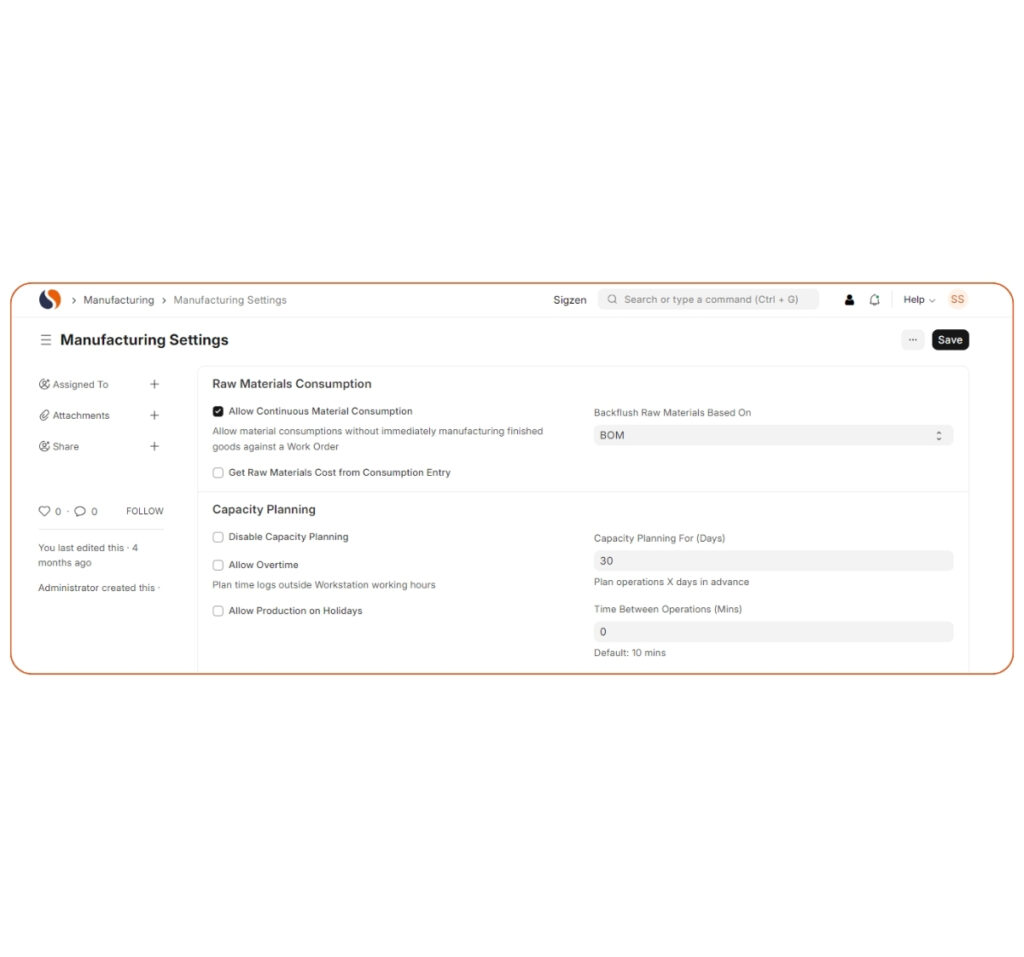 Streamlined Production Management with ERPNext | Sigzen